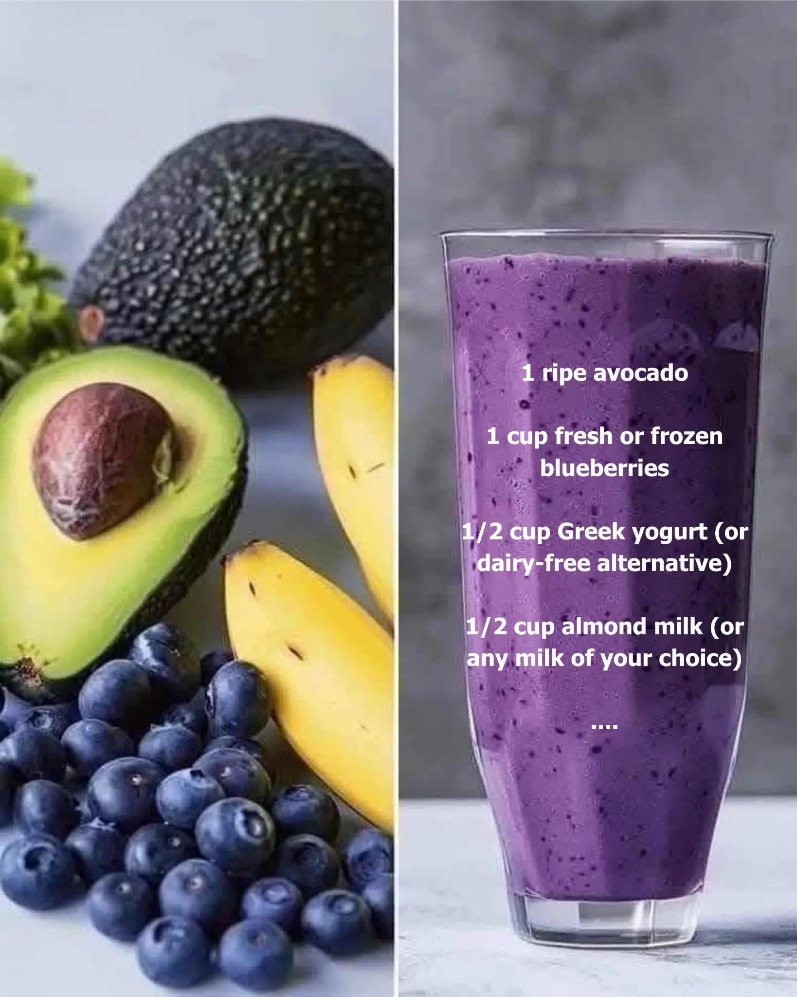 Avocado Blueberry Smoothie