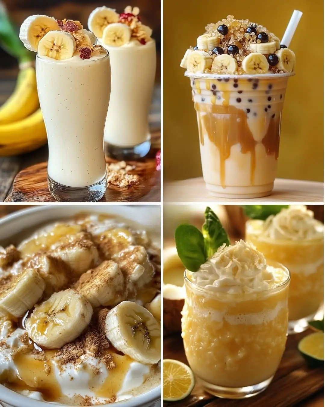 Creamy Banana Colada Smoothie 🍌🥥🍍