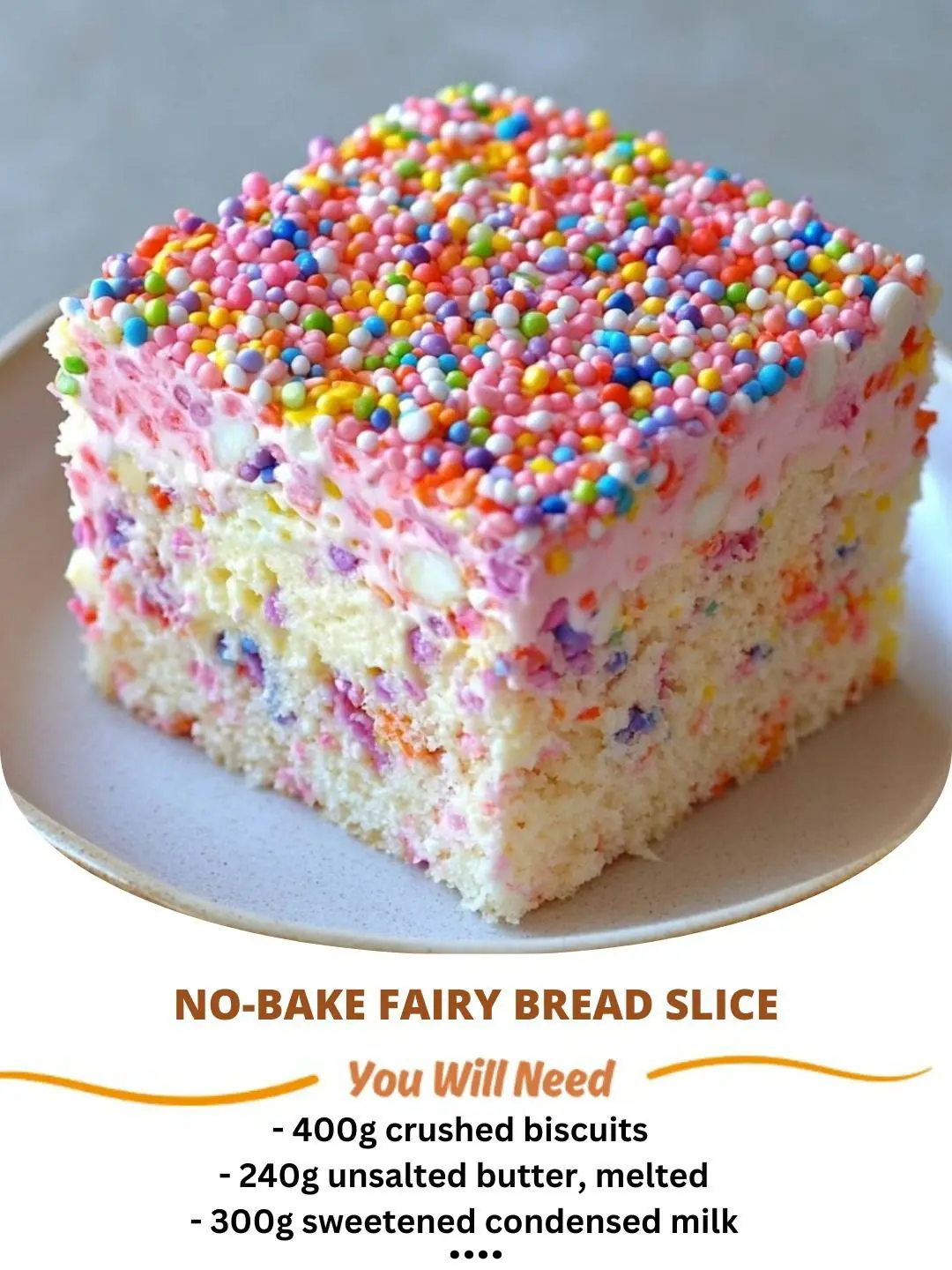 No-Bake Fairy Bread Slice: A Magical, Rainbow-Colored Treat for Every ...