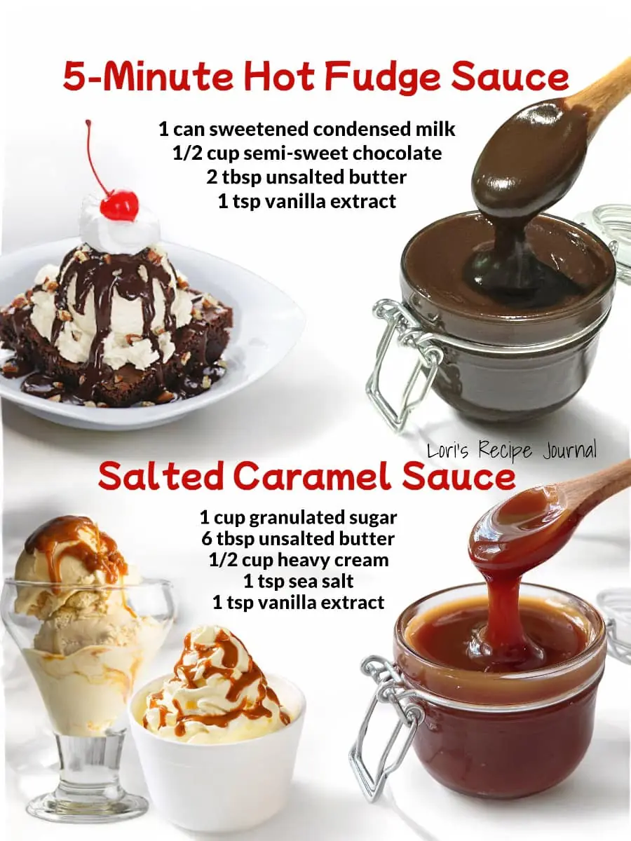 Decadent homemade hot fudge & buttery salted caramel – the perfect ...