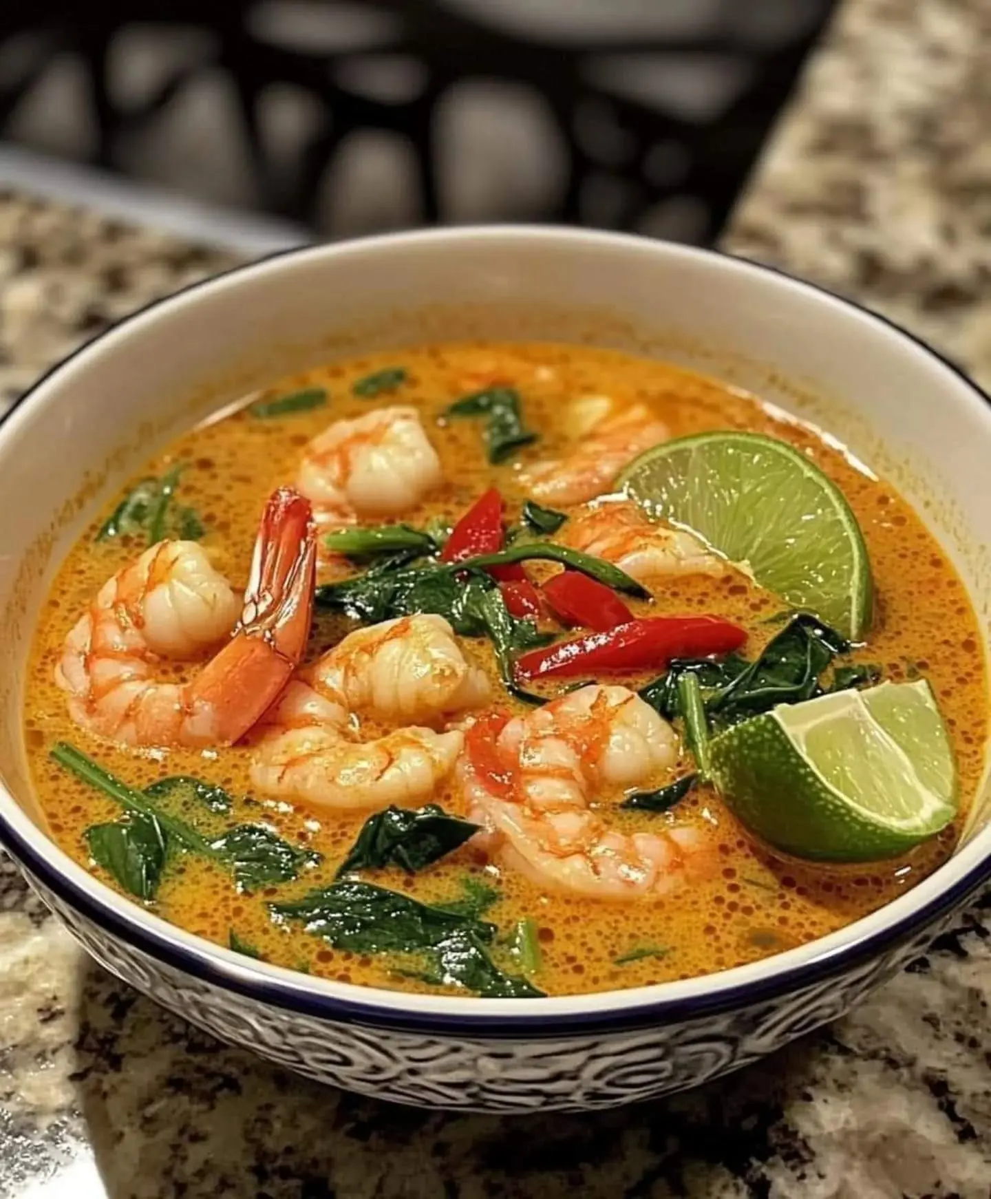 🍤 Coconut Curry Shrimp Soup 🌶️