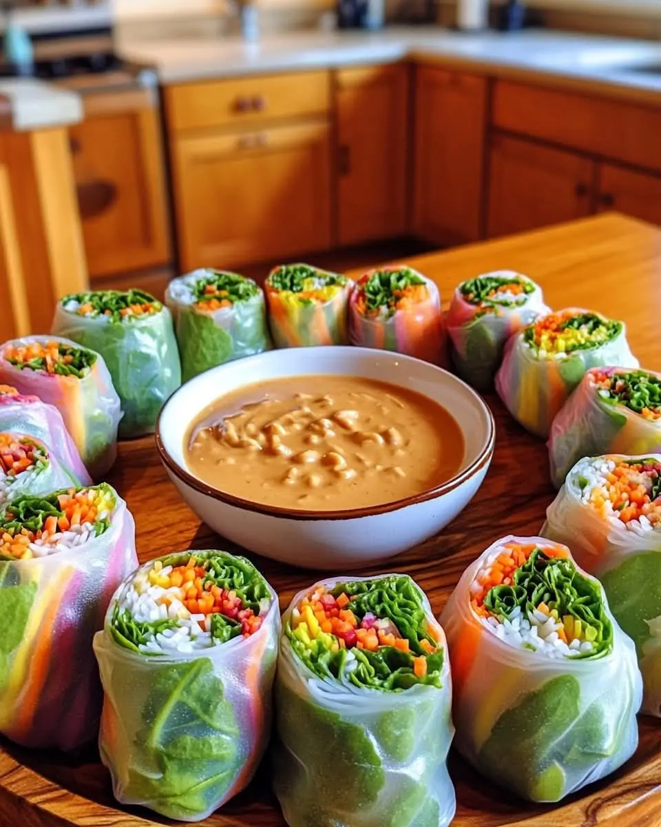 Hearty Veggie Rolls with Peanut Sauce 🥗🥜🌿