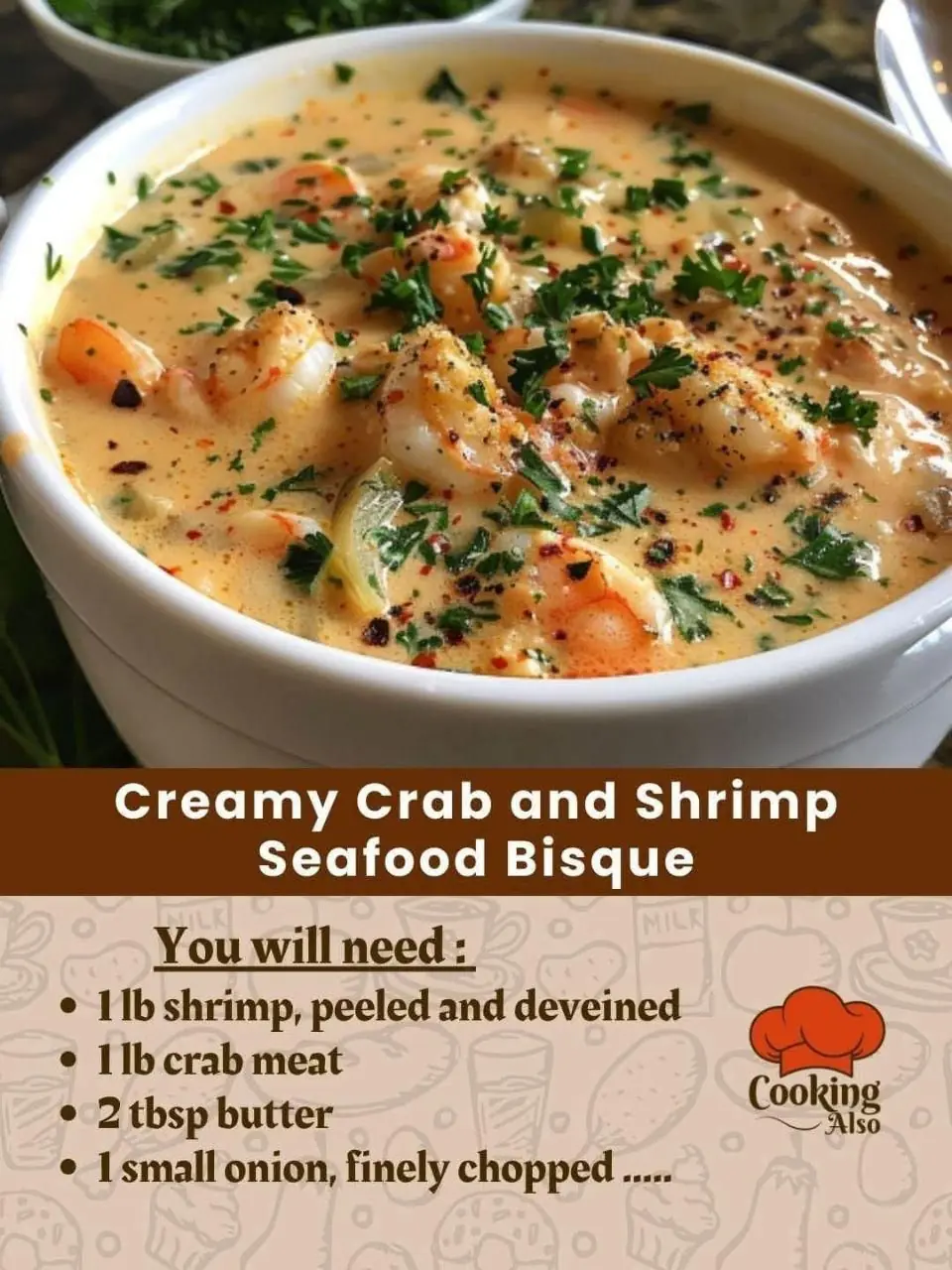 Creamy Crab and Shrimp Seafood Bisque
