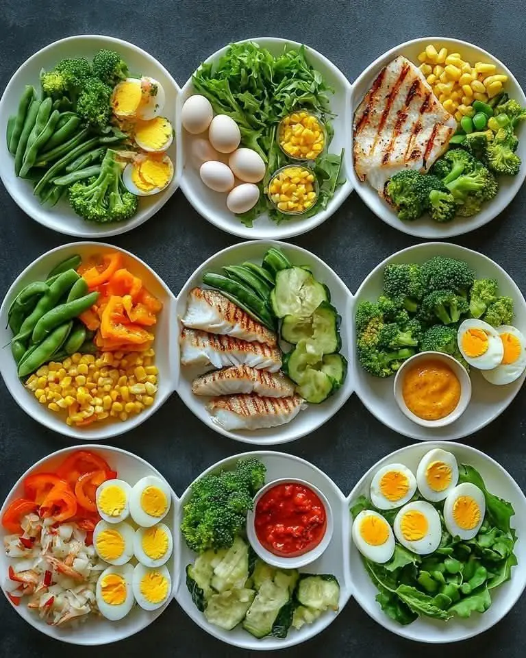9 Simple & Nutritious Meal Plates for a Healthy Lifestyle 🥗🍳🐟