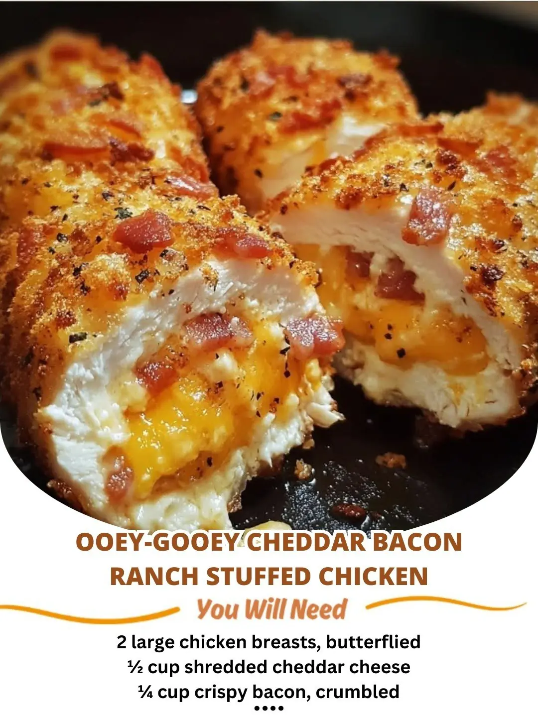 Ooey-Gooey Cheddar Bacon Ranch Stuffed Chicken Delights: Crispy, Cheesy ...